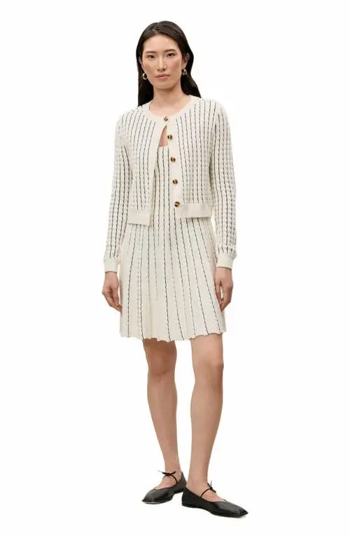 Rebecca Taylor Dorothy Knit Cardigan Ivory Editorialist
