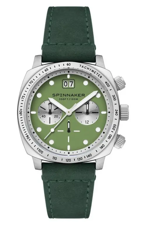 SPINNAKER Hull Chronograph Strap Watch - Green