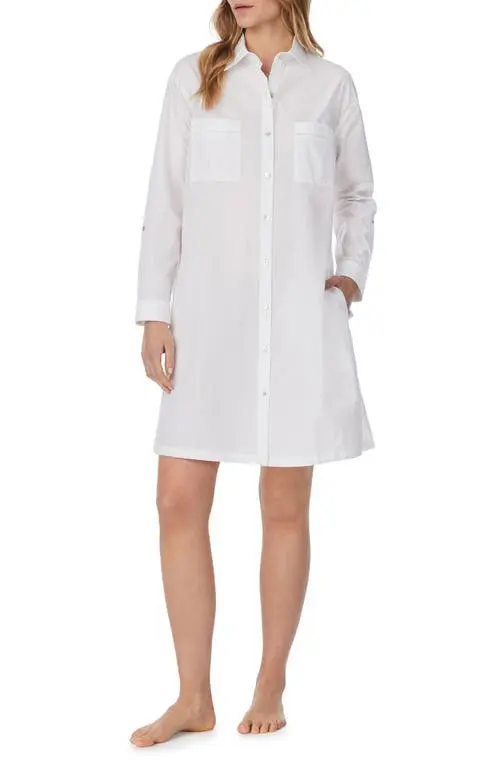 Eileen West Cotton Lawn Sleep Shirt - White