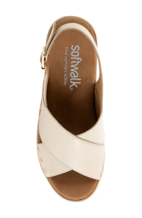 Softwalk Florence Slingback Platform Sandal - Ivory