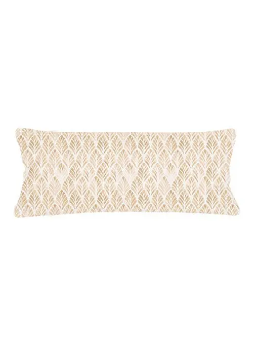 Anaya Geo Palm Velvet Pillow With Down Insert