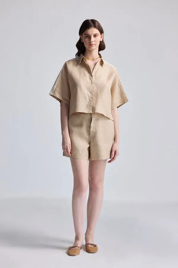REISTOR Boxy Shirt With Lace Set