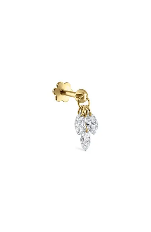 MARIA TASH Floating Diamond Plume Threaded Charm Earring