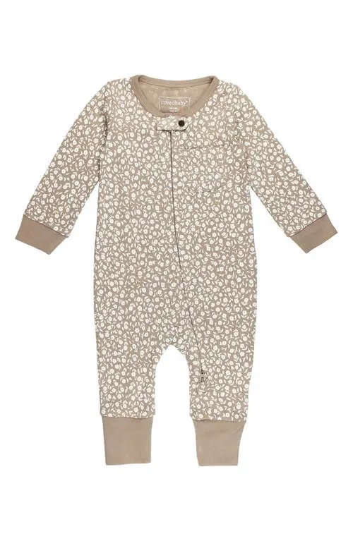 L'OVEDBABY Print Organic Cotton Romper - Oatmeal Ditsy Floral