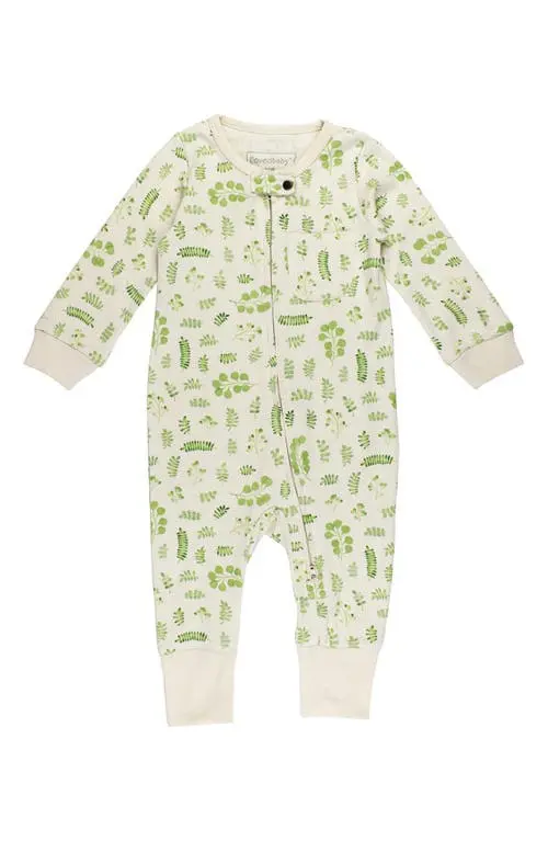 L'OVEDBABY Print Organic Cotton Romper - Stone Botanica