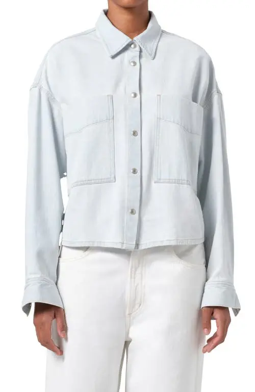 AGOLDE Myah Snap-up Denim Shirt