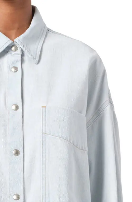 AGOLDE Myah Snap-up Denim Shirt