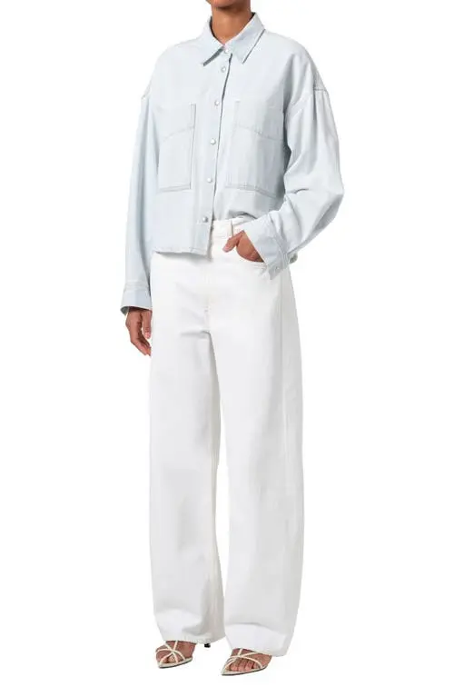 AGOLDE Myah Snap-up Denim Shirt