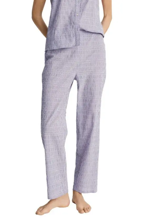 Mango Stripe Stretch Cotton Pajama Pants - Lilac