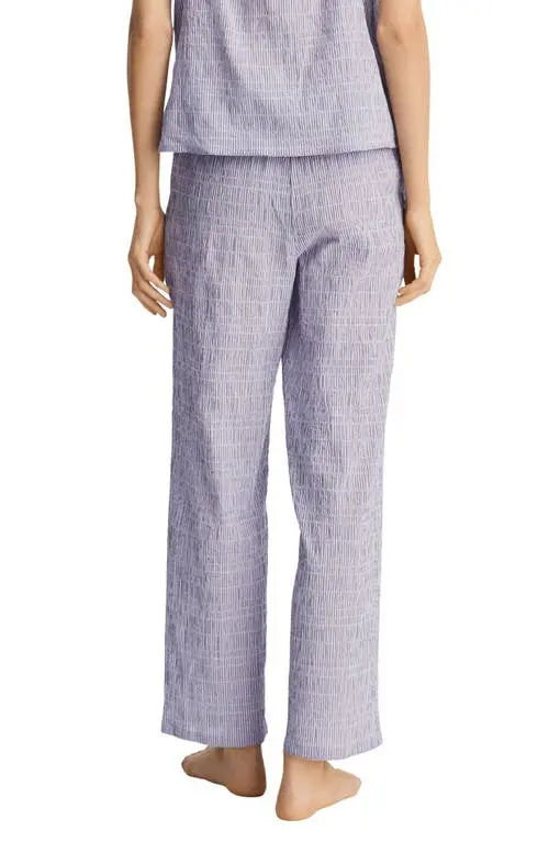 Mango Stripe Stretch Cotton Pajama Pants - Lilac