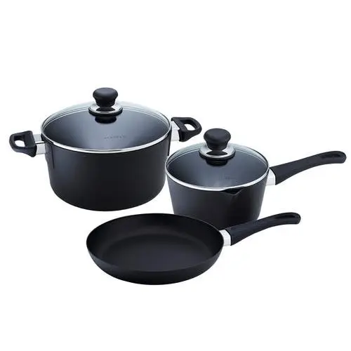 SCANPAN Classic 5 Piece Nonstick Cookware Set - Black