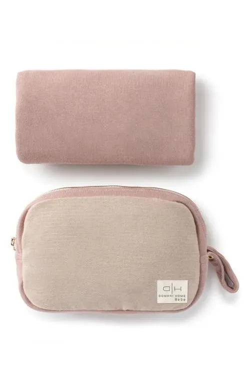 DOMANI HOME Dotty Blanket & Pouch Set - Blush