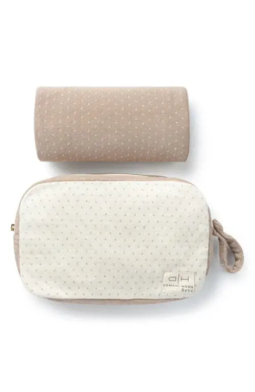 DOMANI HOME Dotty Blanket & Pouch Set - Stone