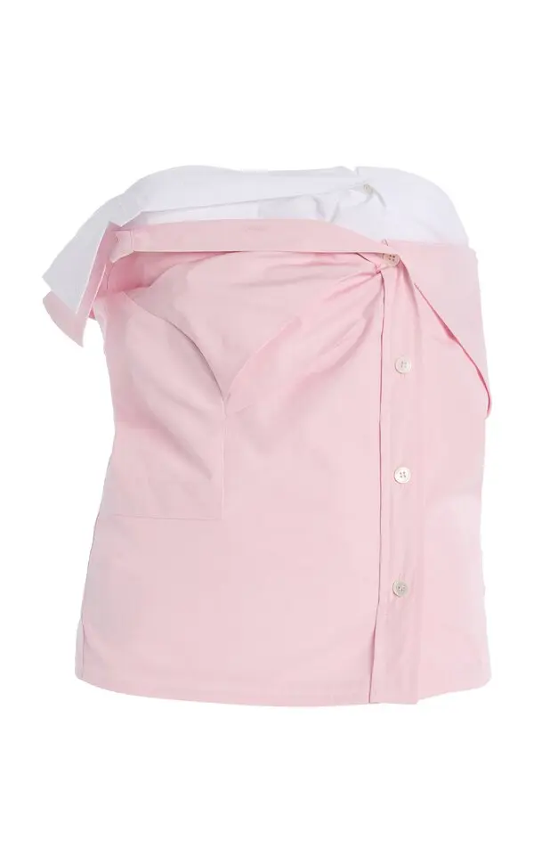 Miu Miu Cotton Poplin Bustier Top