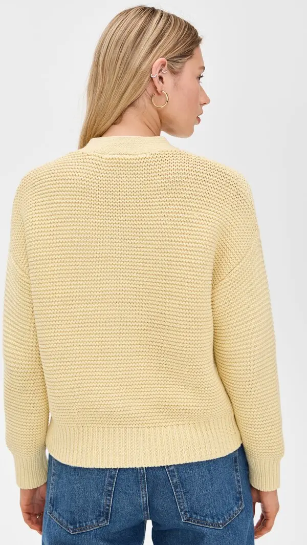 ALEX MILL Nico Chunky Knit Cardigan - Butter