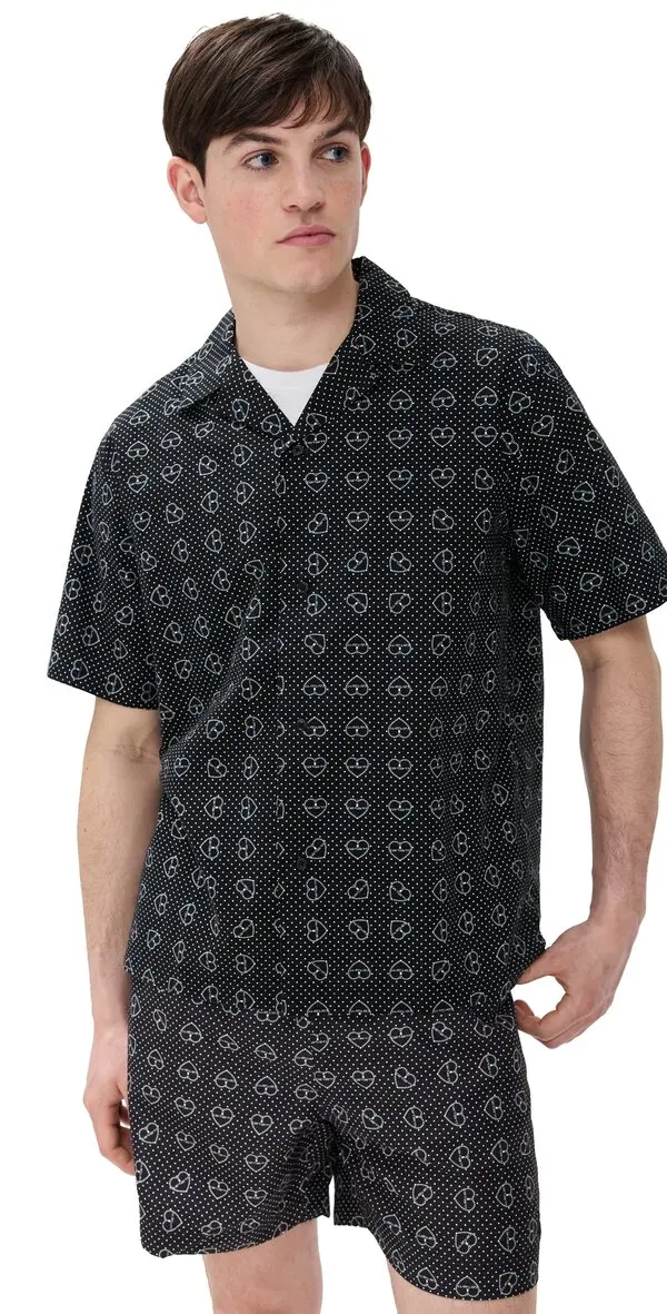 Carhartt Work In Progress Short Sleeve Furoshiki Shirt - Furoshiki Print/black