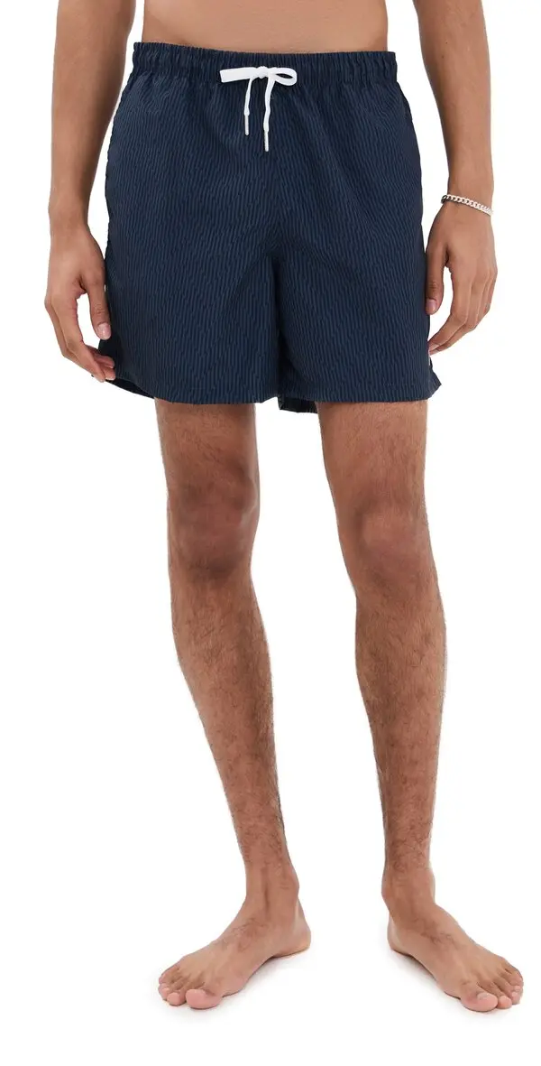BATHER Midnight Crescendo Swim Trunks - Navy
