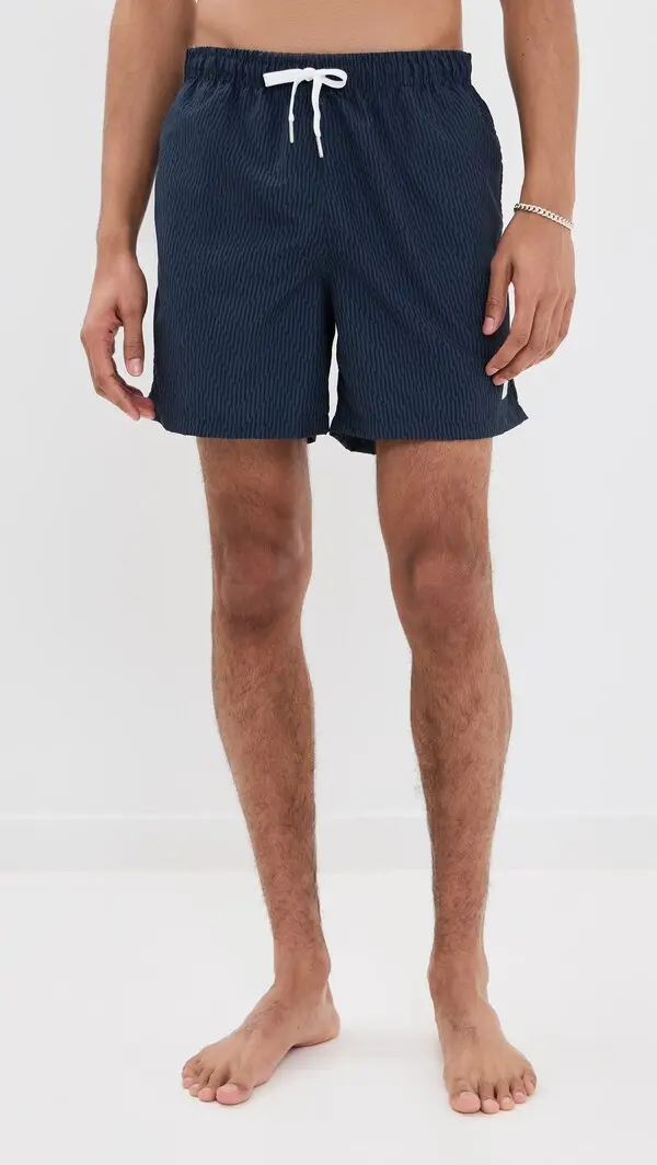 BATHER Midnight Crescendo Swim Trunks - Navy