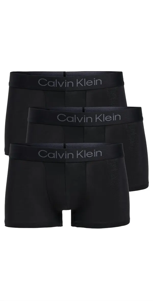 Calvin Klein Ultra Soft Modal 3-pack Trunks - Black