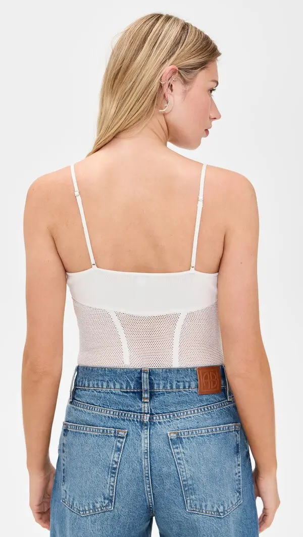 FLEUR DU MAL Knit Underbust Cami Thong Bodysuit
