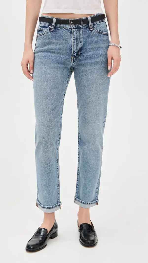 FRAME The Borrowed Straight Leg Jeans