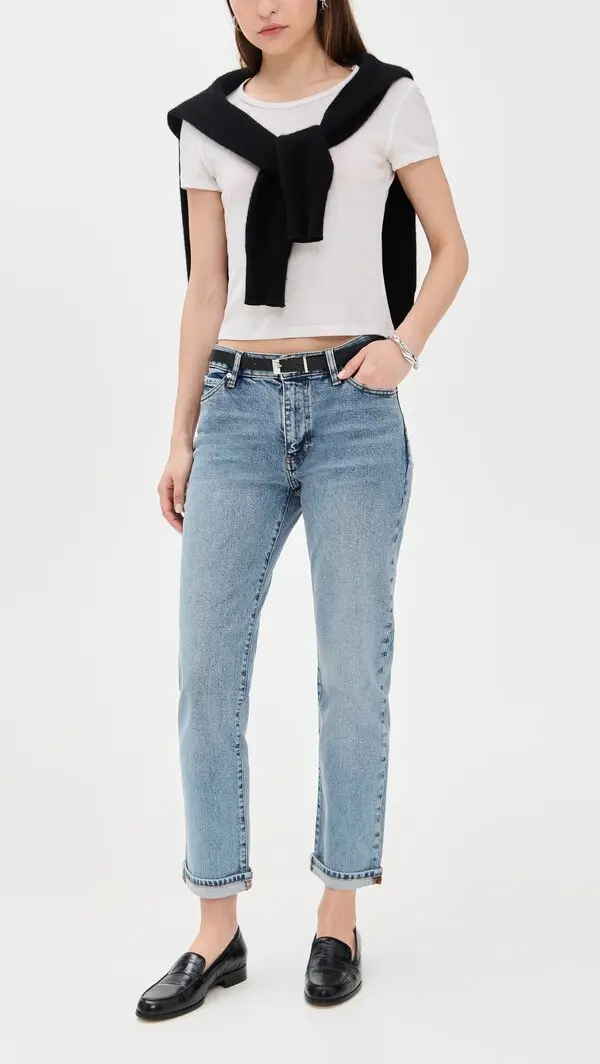 FRAME The Borrowed Straight Leg Jeans