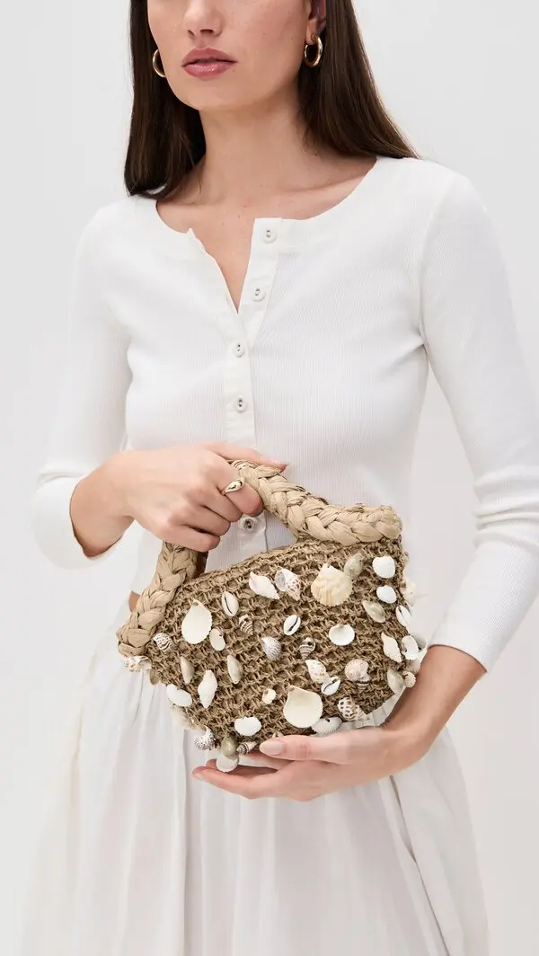 SIMONMILLER Shelly Raffia Bag - Natural