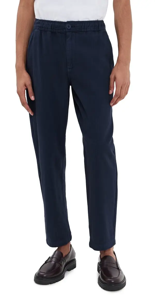 WAX LONDON Cotton Kurt Trousers - Navy