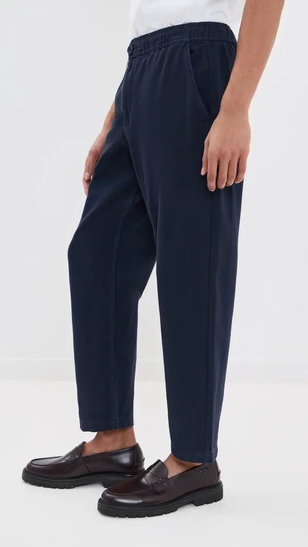 WAX LONDON Cotton Kurt Trousers - Navy