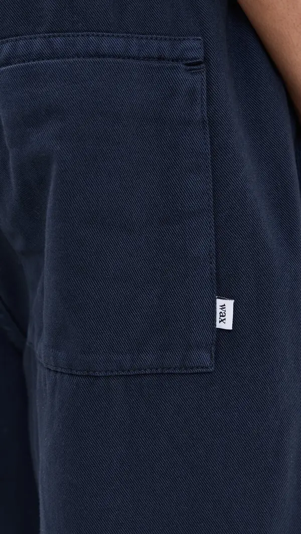 WAX LONDON Cotton Kurt Trousers - Navy