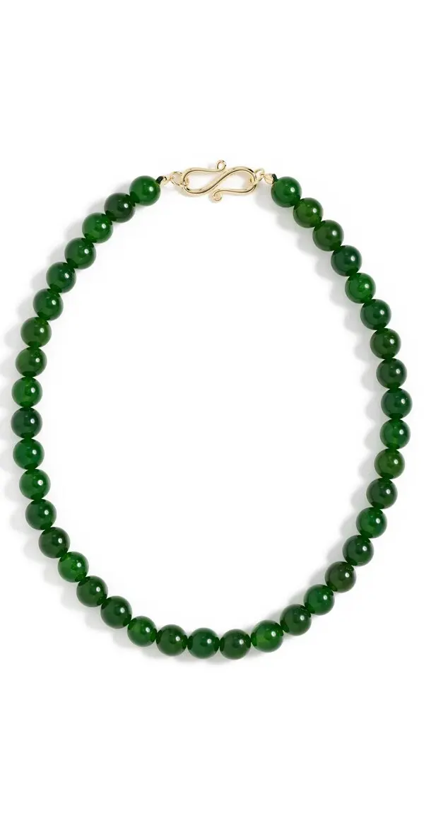Lié Studio The Mary Necklace - Green Agate