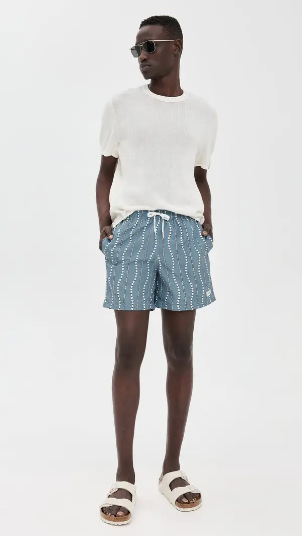 BATHER Ash Tidal Current Swim Trunks 5.5 - Grey