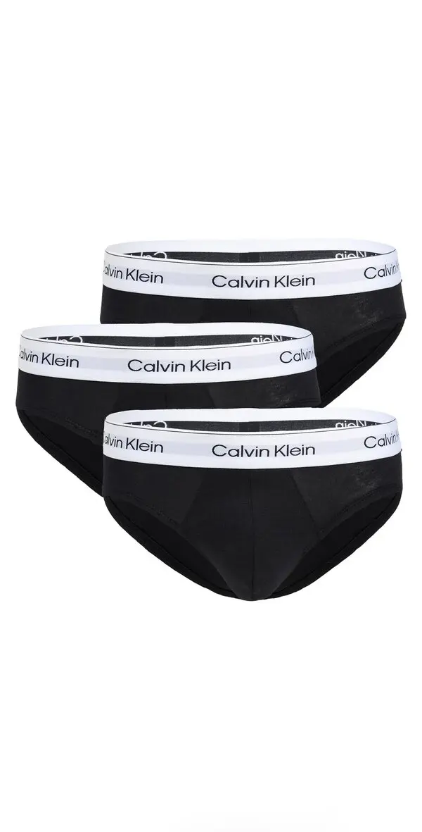 Calvin Klein Icon Cotton Stretch Briefs 3 Pack - Black