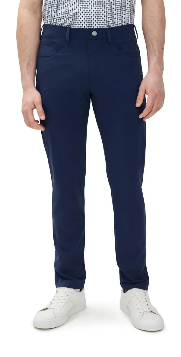 REDVANLY Kent Pull On Trousers - Navy