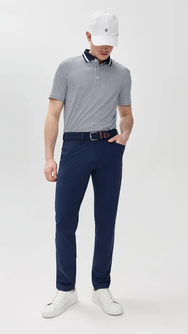 REDVANLY Kent Pull On Trousers - Navy