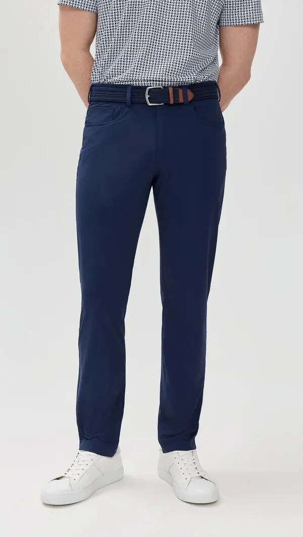 REDVANLY Kent Pull On Trousers - Navy