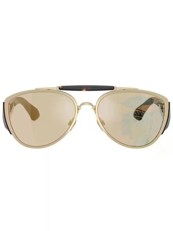 Burberry Tortoise-shell Pilot Sunglasses - Gold