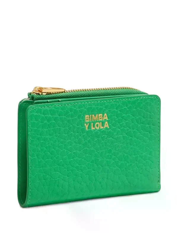 Bimba Y Lola Logo-Stamp Wallet In Green 35% Off Editorialist