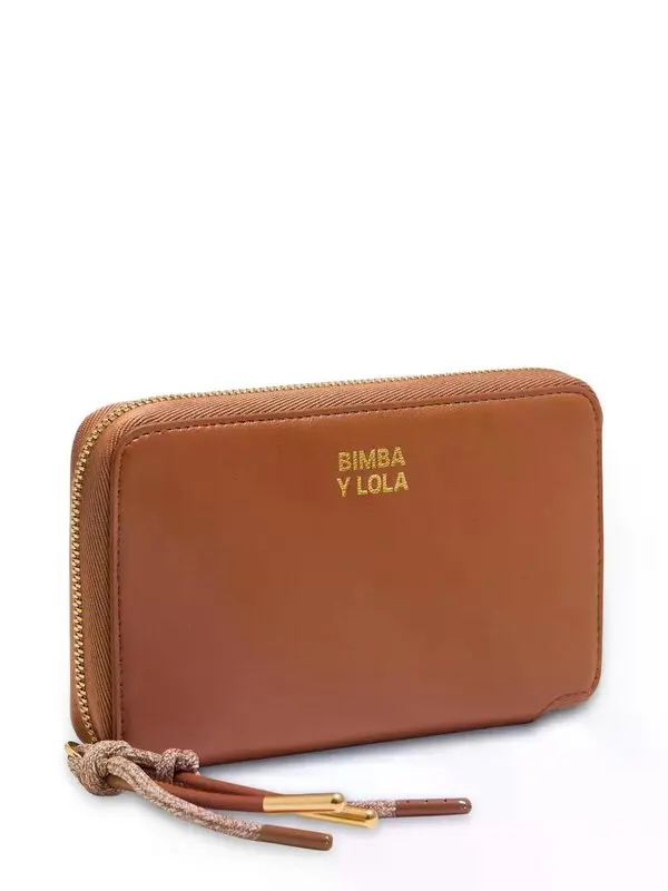 Bimba Y Lola Logo-Stamp Wallet Brown Editorialist