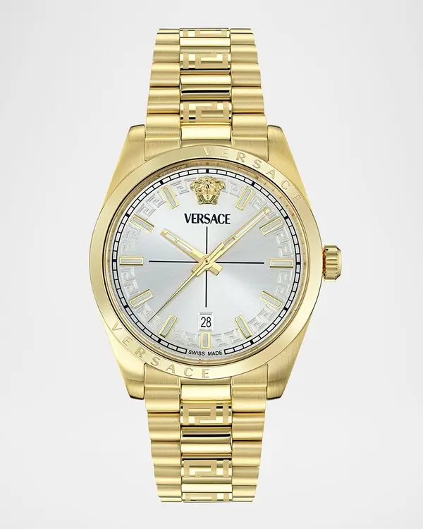 Versace 40mm Ip Yellow Bracelet Watch - Gold