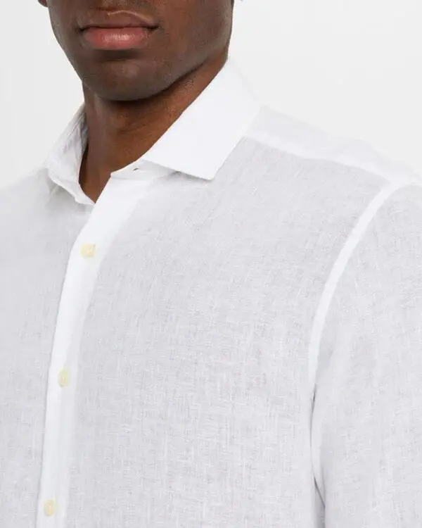 Frescobol Carioca Apos;s Antonio Linen Casual Button-down Shirt - White