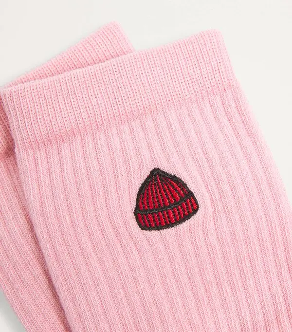 LE BONNET Cotton-blend Logo Socks