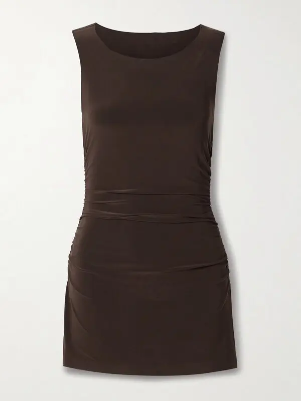 Norma Kamali Pickleball Ruched Mini Dress