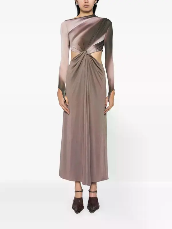 OUDE WAAG Long Sleeve Maxi Dress