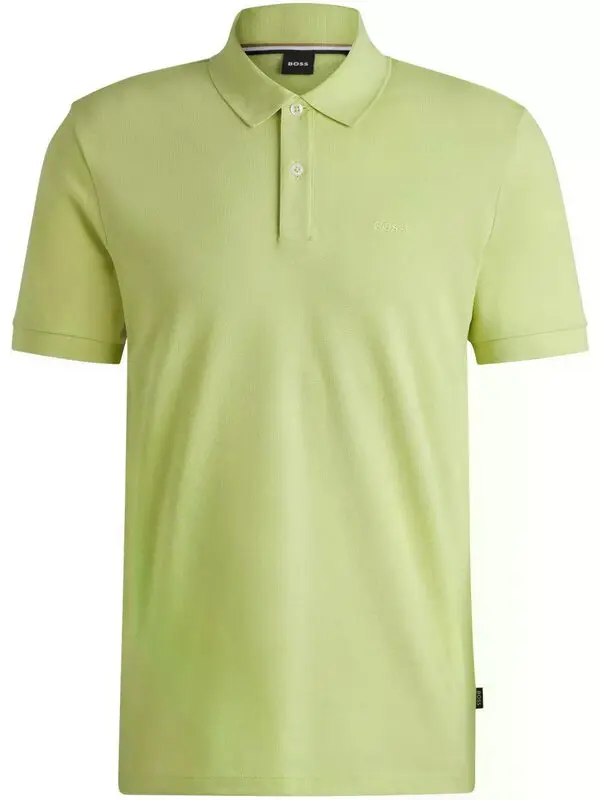 BOSS Logo-embroidered Cotton Polo Shirt - Green