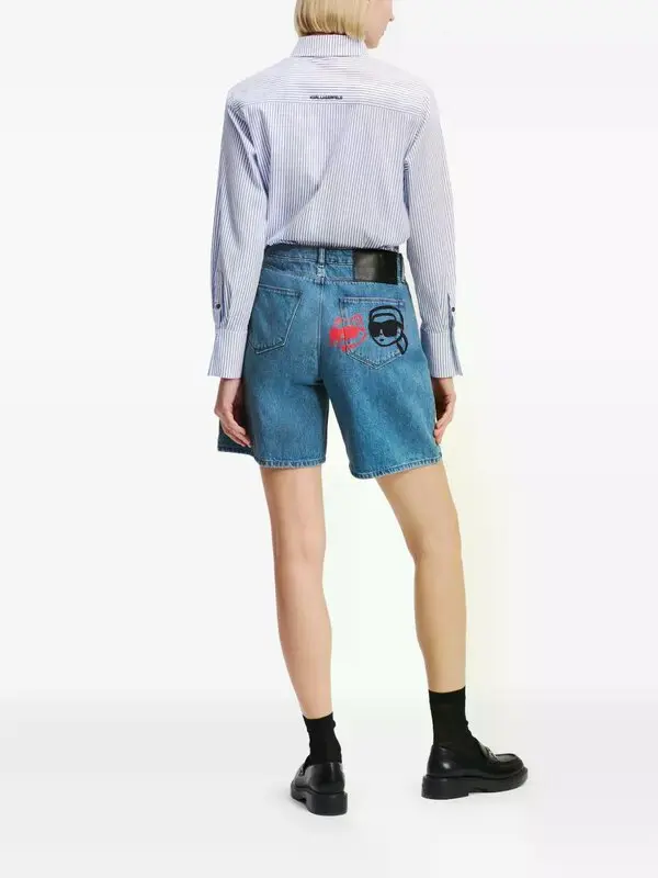Karl Lagerfeld Ikon Denim Shorts