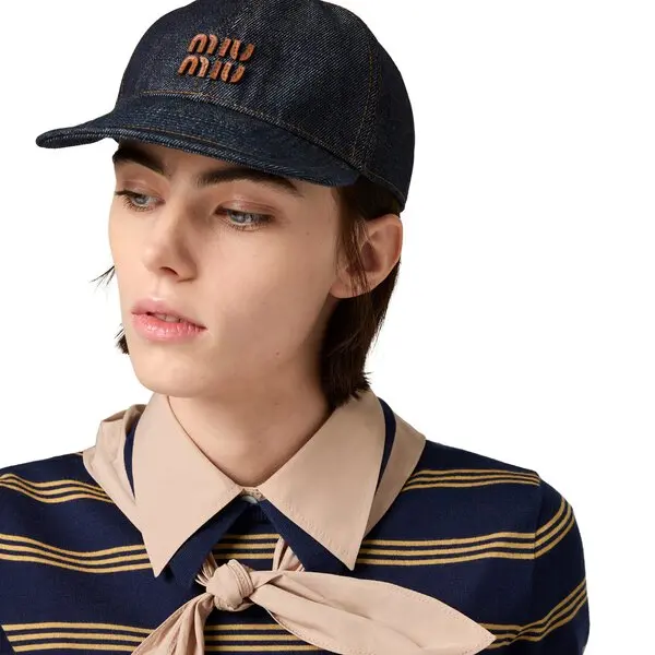 Miu Miu Denim Baseball Cap
