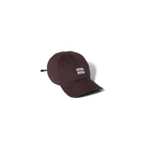 Miu Miu Denim Baseball Cap - Amaranth/forest Green