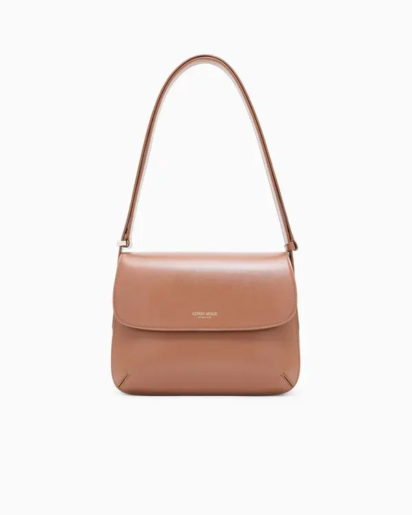 Giorgio Armani La Prima Bag In Palmellato Leather - Camel