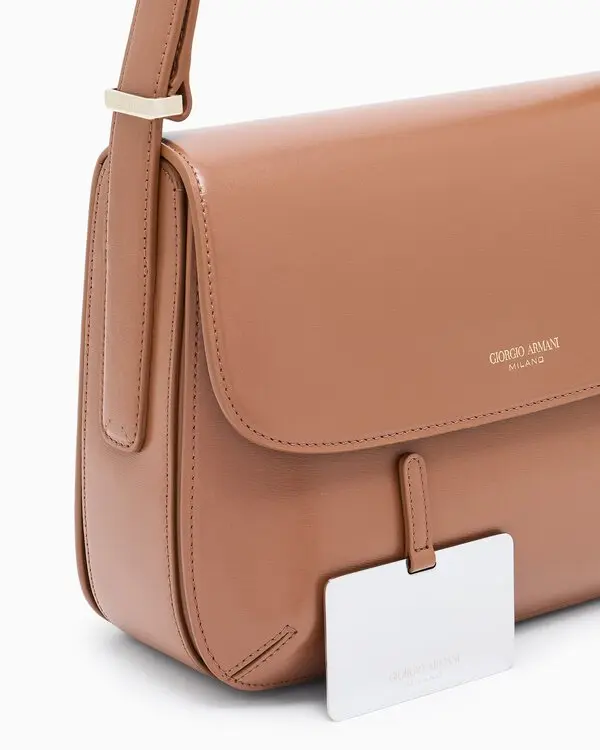 Giorgio Armani La Prima Bag In Palmellato Leather - Camel